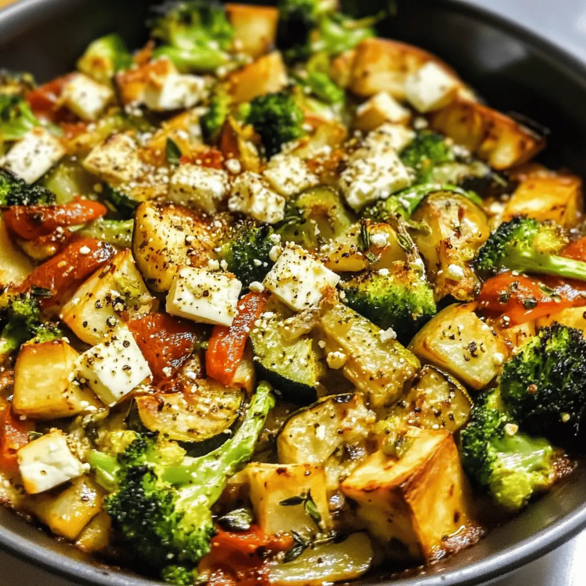 Easy Mediterranean Veggie & Feta Bake: Irresistible Juicy Flavor