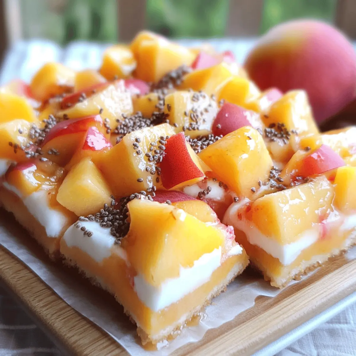 Easy Delicious Peach Yogurt Squares with Juicy Flavor